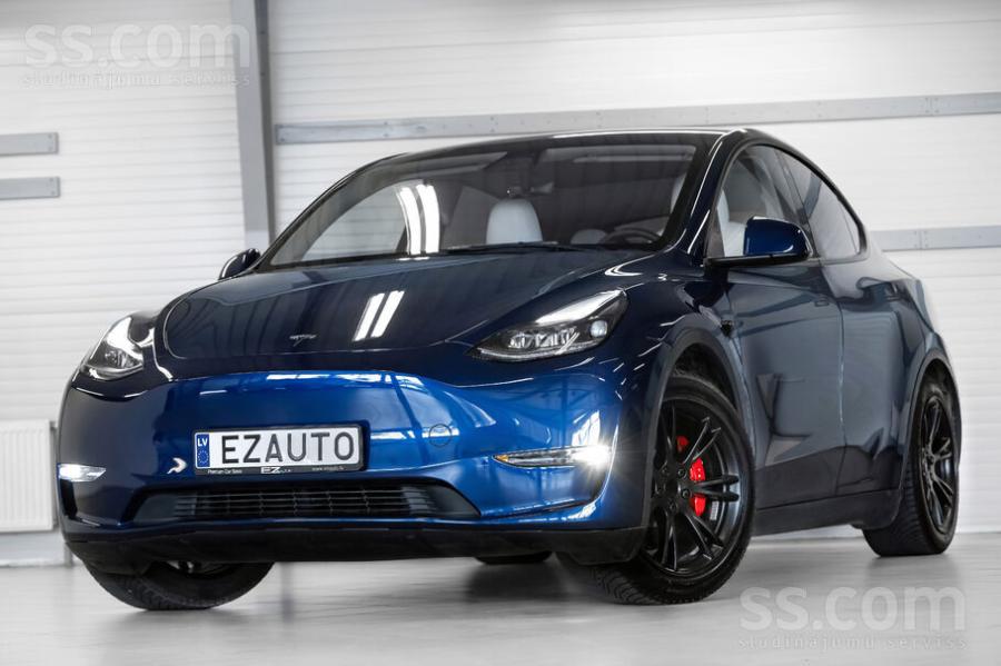 Zils Tesla Model Y 2023 Tukums, ar dzinēja tilpumu 0.00 L un nobraukumu 0 tūkst. km par 31990 €, foto 1 vietnē AUTOMOTO.COM.LV
