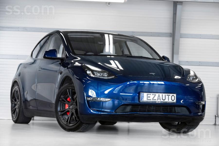 Zils Tesla Model Y 2023 Tukums, ar dzinēja tilpumu 0.00 L un nobraukumu 0 tūkst. km par 31990 €, foto 3 vietnē AUTOMOTO.COM.LV