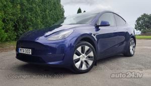 Blue Tesla Model Y 2022 in Tartu, with an engine capacity of 0.00 L and mileage of 107 thousand km for 32900 €, photo 2 on AUTOMOTO.COM.LV