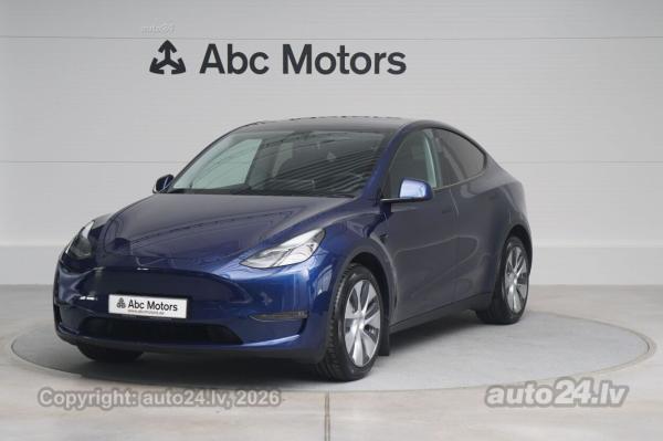 Blue Tesla Model Y 2024 in Tallinn, with an engine capacity of 0.00 L and mileage of 54 thousand km for 41990 €, photo 1 on AUTOMOTO.COM.LV