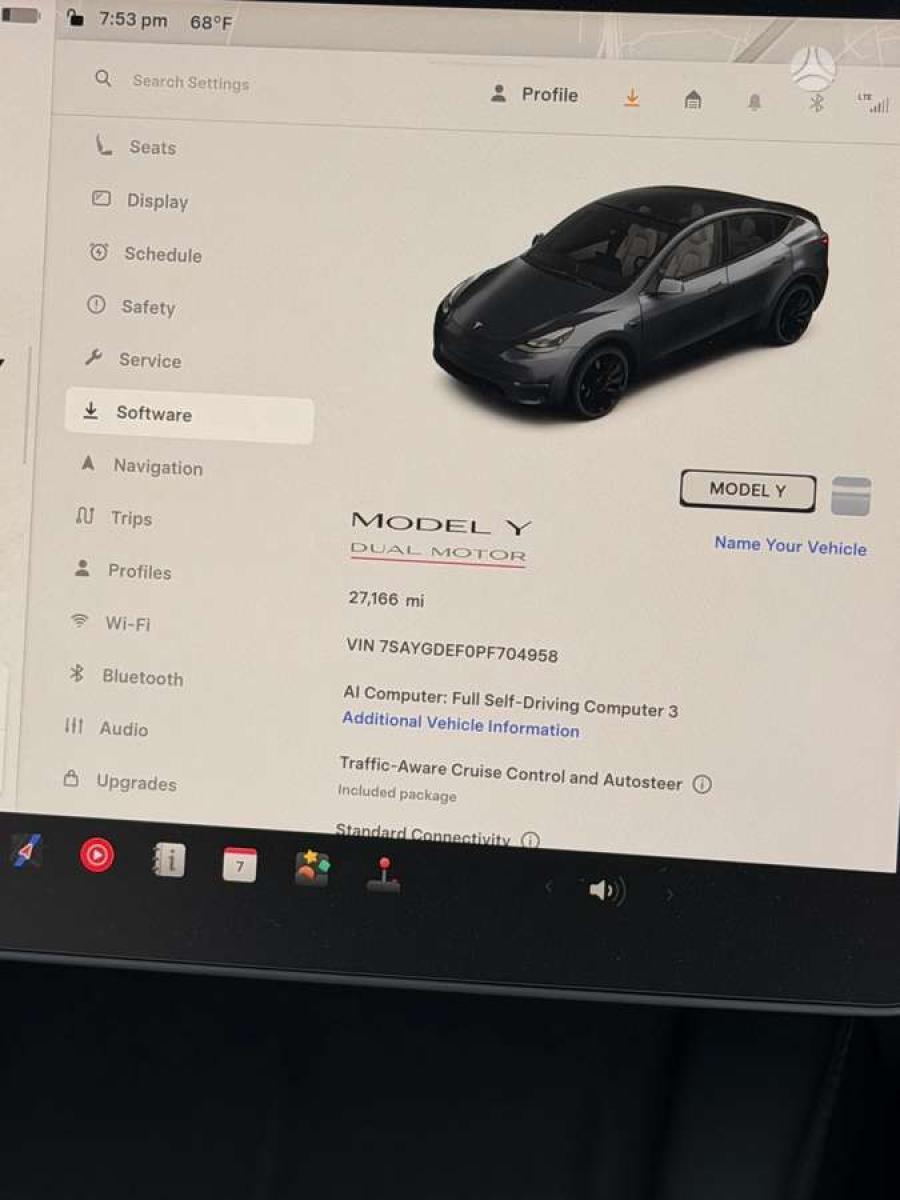 Tesla Model Y 2023 in Kaunas, with an engine capacity of 0.00 L and mileage of 44 thousand km for 28700 €, photo 9 on AUTOMOTO.COM.LV