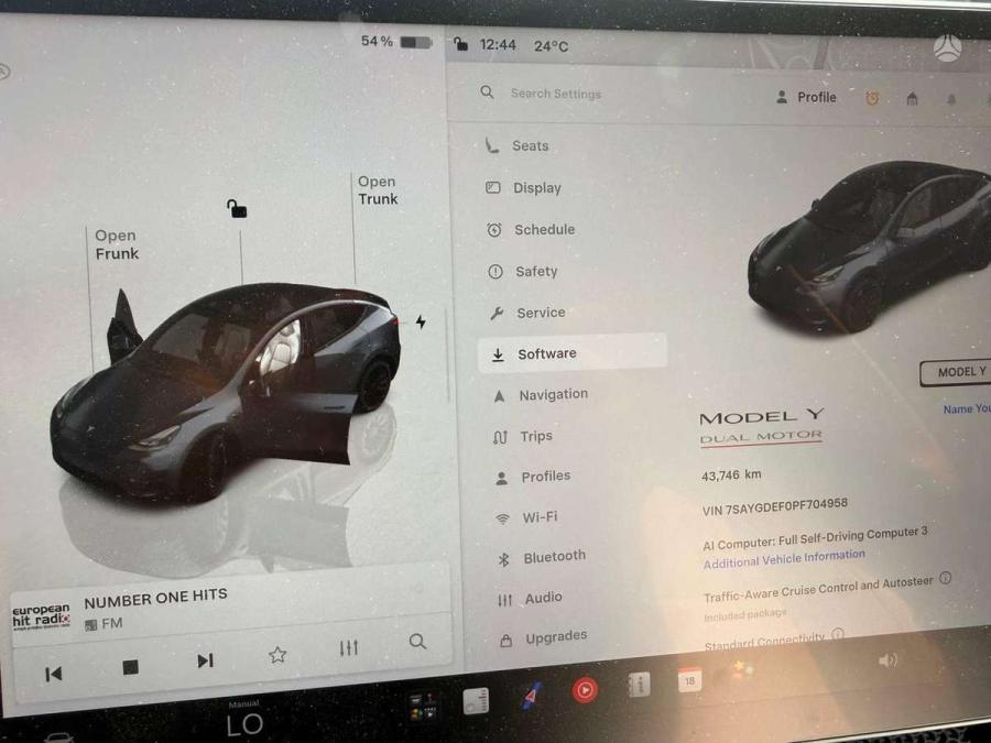 Tesla Model Y 2023 in Kaunas, with an engine capacity of 0.00 L and mileage of 44 thousand km for 27500 €, photo 14 on AUTOMOTO.COM.LV