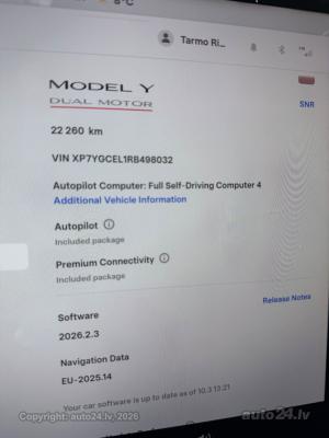 Tesla Model Y 2024 Tallina, ar dzinēja tilpumu 0.00 L un nobraukumu 22 tūkst. km par 44900 €, foto 19 vietnē AUTOMOTO.COM.LV