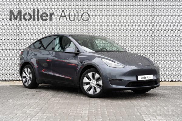 Pelēks Tesla Model Y 2022 Rīga, ar dzinēja tilpumu 0.00 L un nobraukumu 66 tūkst. km par 31490 €, foto 2 vietnē AUTOMOTO.COM.LV