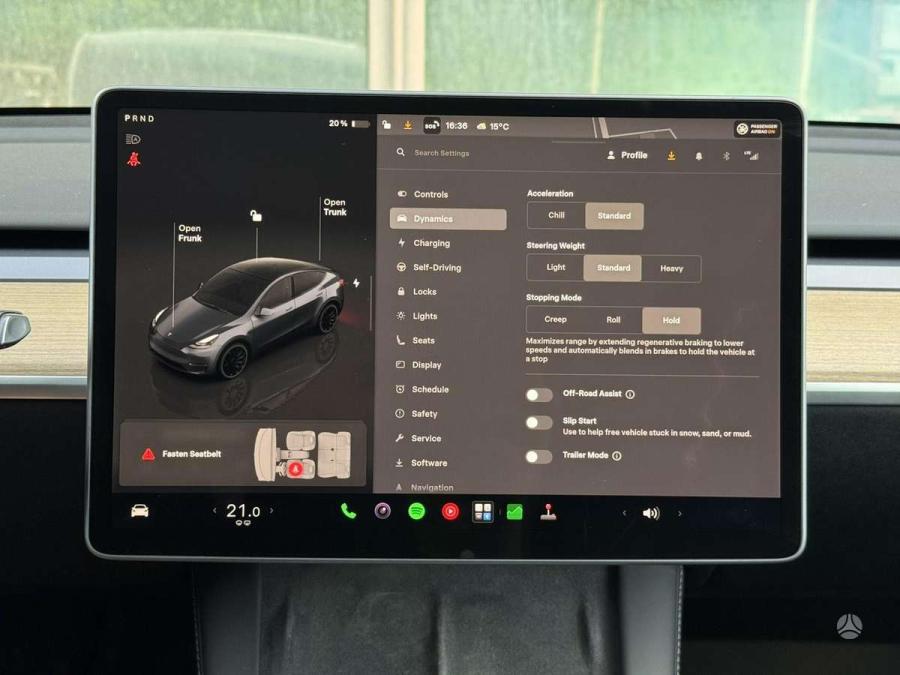 Grey Tesla Model Y 2022 in Vilnius, with an engine capacity of 0.00 L and mileage of 159 thousand km for 24999 €, photo 23 on AUTOMOTO.COM.LV