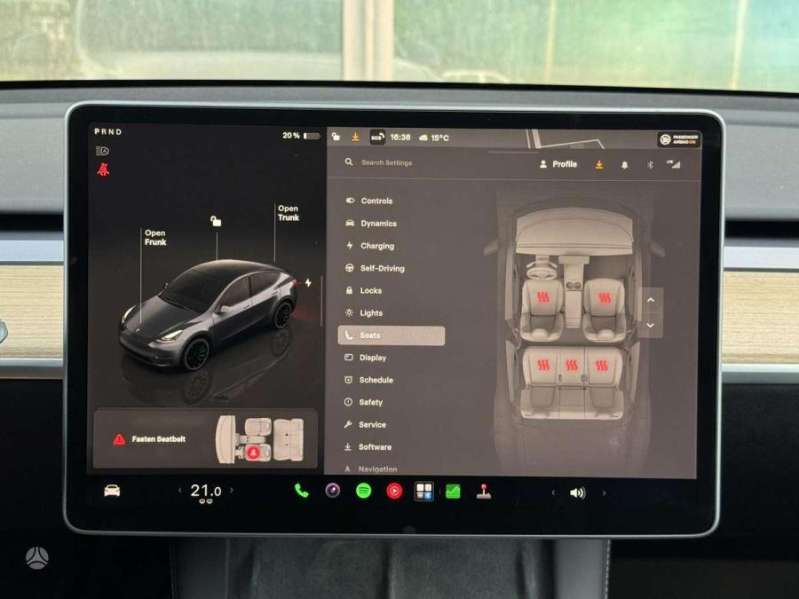 Grey Tesla Model Y 2022 in Vilnius, with an engine capacity of 0.00 L and mileage of 159 thousand km for 24999 €, photo 25 on AUTOMOTO.COM.LV