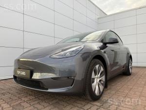 Grey Tesla Model Y 2022 in Riga, with an engine capacity of 0.00 L and mileage of 98 thousand km for 33500 €, photo 3 on AUTOMOTO.COM.LV