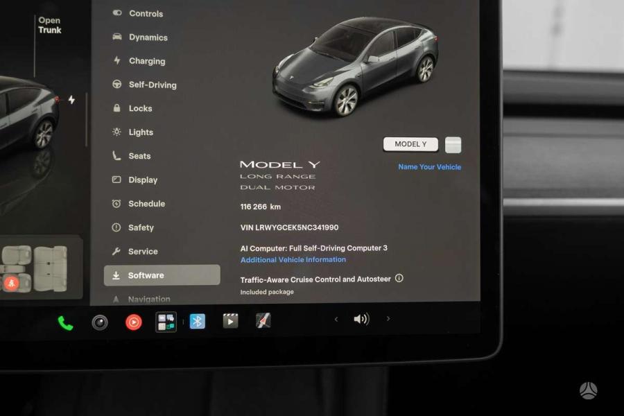 Pelēks Tesla Model Y 2022 Viļņa, ar dzinēja tilpumu 0.00 L un nobraukumu 116 tūkst. km par 29000 €, foto 22 vietnē AUTOMOTO.COM.LV