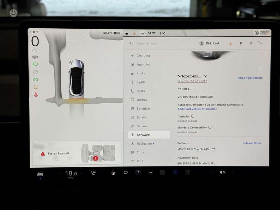 Pelēks Tesla Model Y 2023 Viļņa, ar dzinēja tilpumu 0.00 L un nobraukumu 33 tūkst. km par 41950 €, foto 16 vietnē AUTOMOTO.COM.LV