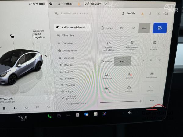 Grey Tesla Model Y 2023 in Avizieniai, with an engine capacity of 0.00 L and mileage of 27 thousand km for 42250 €, photo 9 on AUTOMOTO.COM.LV