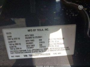 Grey Tesla Model Y 2023 in Klaipeda, with an engine capacity of 0.00 L and mileage of 53 thousand km for 12100 €, photo 10 on AUTOMOTO.COM.LV