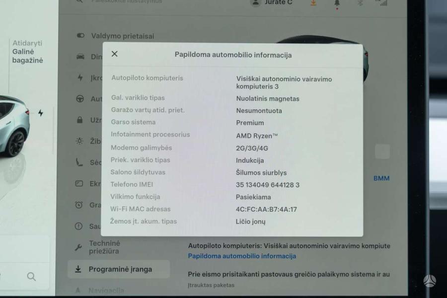 Grey Tesla Model Y 2023 in Vilnius, with an engine capacity of 0.00 L and mileage of 29 thousand km for 40900 €, photo 29 on AUTOMOTO.COM.LV