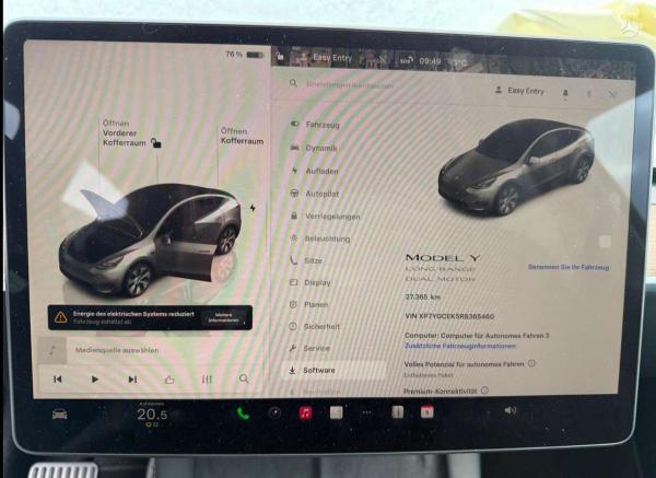 Pelēks Tesla Model Y 2024 Klaipėda, ar dzinēja tilpumu 0.00 L un nobraukumu 27 tūkst. km par 12100 €, foto 7 vietnē AUTOMOTO.COM.LV