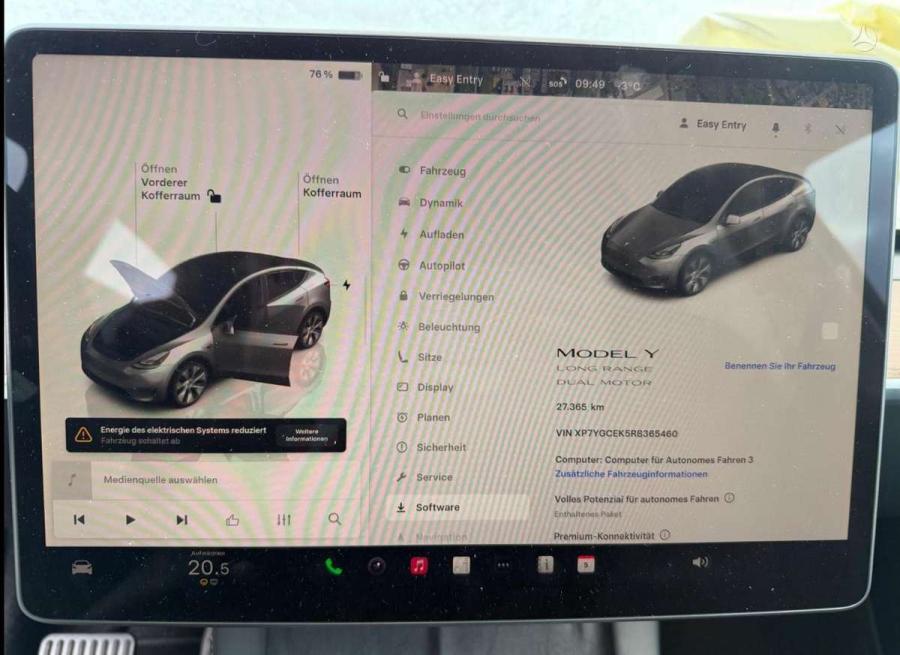 Pelēks Tesla Model Y 2024 Klaipėda, ar dzinēja tilpumu 0.00 L un nobraukumu 27 tūkst. km par 12100 €, foto 7 vietnē AUTOMOTO.COM.LV