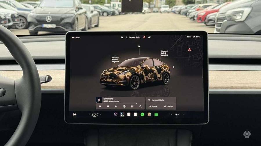 Grey Tesla Model Y 2024 in Vilnius, with an engine capacity of 0.00 L and mileage of 26 thousand km for 37666 €, photo 14 on AUTOMOTO.COM.LV