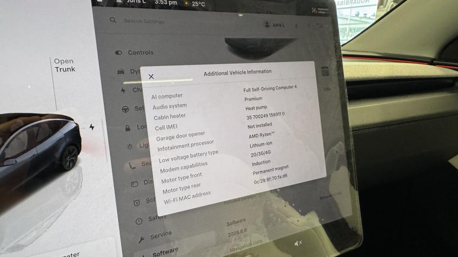Pelēks Tesla Model Y 2026 Rīga, ar dzinēja tilpumu 0.00 L un nobraukumu 6 tūkst. km par 49990 €, foto 19 vietnē AUTOMOTO.COM.LV