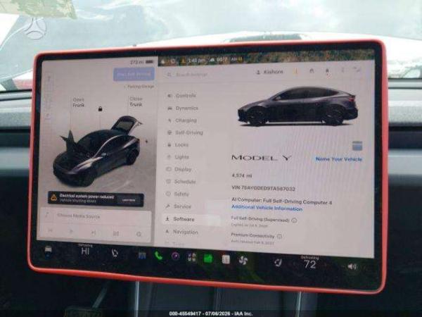 Grey Tesla Model Y 2026 in Klaipeda, with an engine capacity of 0.00 L and mileage of 5 thousand km for 15300 €, photo 7 on AUTOMOTO.COM.LV