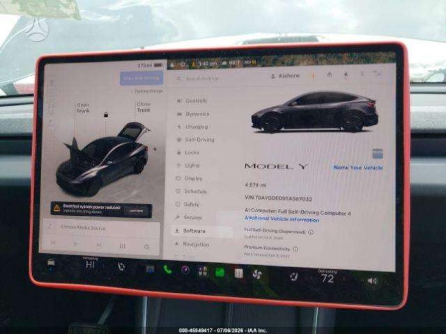 Grey Tesla Model Y 2026 in Klaipeda, with an engine capacity of 0.00 L and mileage of 5 thousand km for 15300 €, photo 8 on AUTOMOTO.COM.LV