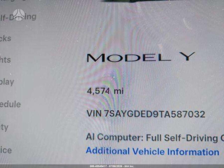Grey Tesla Model Y 2026 in Klaipeda, with an engine capacity of 0.00 L and mileage of 5 thousand km for 15300 €, photo 15 on AUTOMOTO.COM.LV