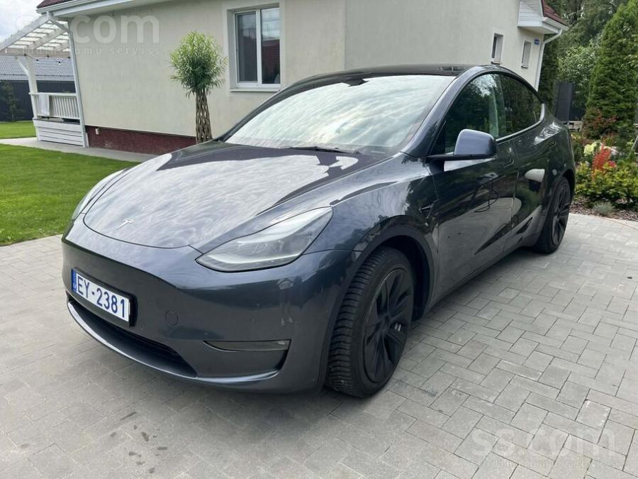 Pelēks Tesla Model Y 2022 Rīga, ar dzinēja tilpumu 0.00 L un nobraukumu 95 tūkst. km par 29500 €, foto 8 vietnē AUTOMOTO.COM.LV