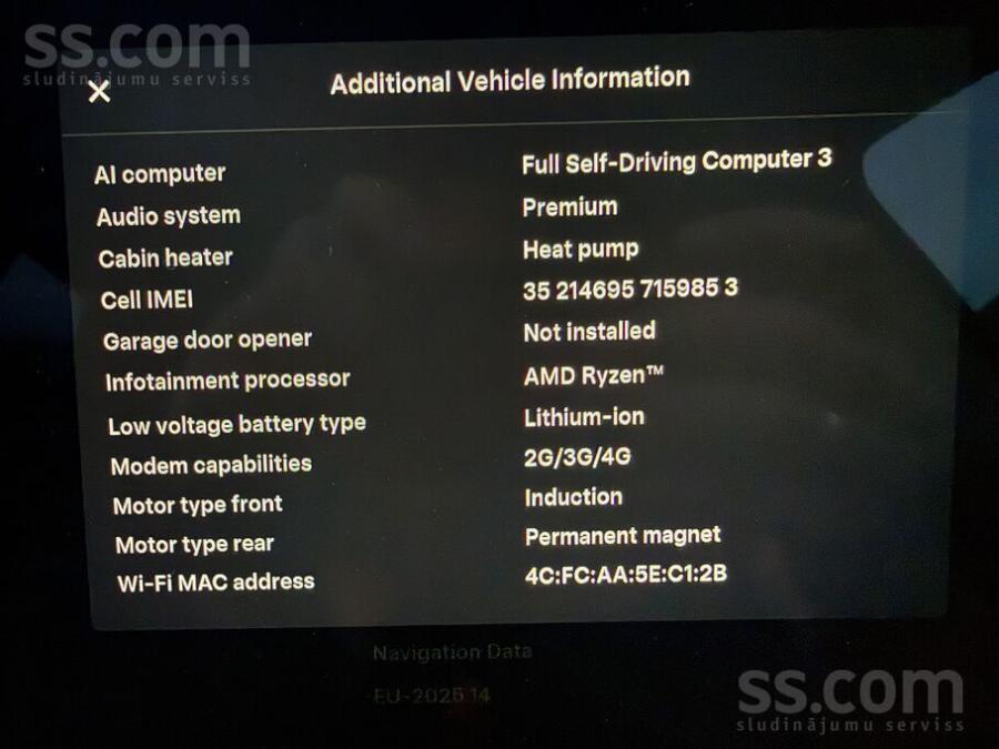 Grey Tesla Model Y 2022 in Riga, with an engine capacity of 0.00 L and mileage of 141 thousand km for 28500 €, photo 25 on AUTOMOTO.COM.LV