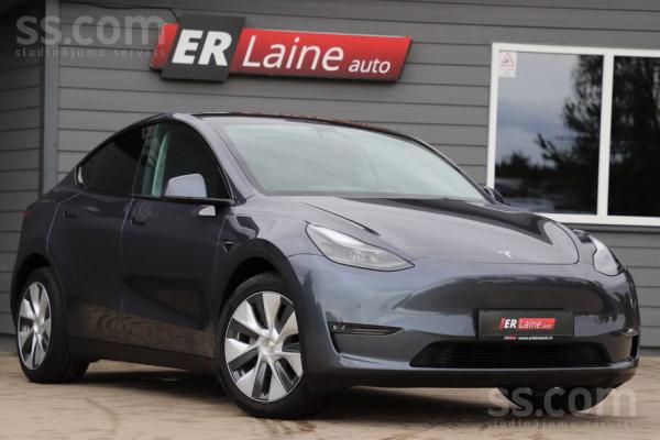 Pelēks Tesla Model Y 2022 Tukums, ar dzinēja tilpumu 0.00 L un nobraukumu 77 tūkst. km par 33000 €, foto 1 vietnē AUTOMOTO.COM.LV