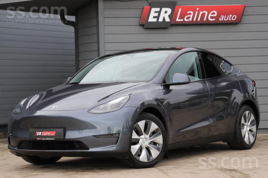 Grey Tesla Model Y 2022 in Tukums, with an engine capacity of 0.00 L and mileage of 77 thousand km for 33000 €, photo 3 on AUTOMOTO.COM.LV