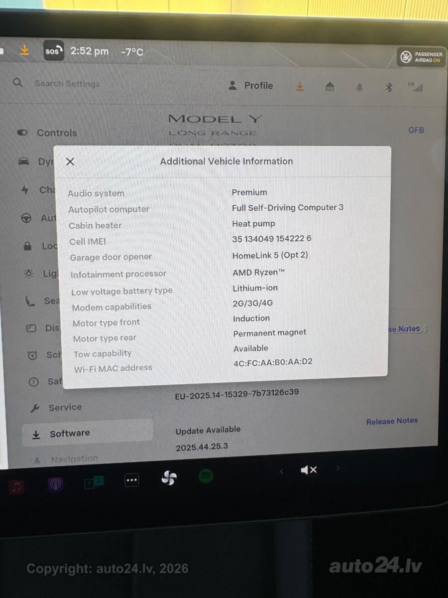 Серый Тесла Модель Y 2023 в Тарту, объемом двигателя 0.00 л и пробегом 54 тыс. км за 37200 €, фото 22 на AUTOMOTO.COM.LV