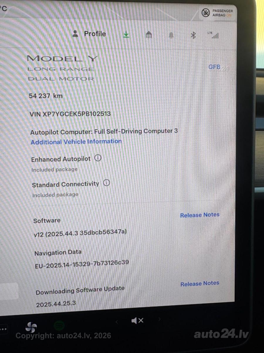 Pelēks Tesla Model Y 2023 Tartu, ar dzinēja tilpumu 0.00 L un nobraukumu 54 tūkst. km par 37200 €, foto 23 vietnē AUTOMOTO.COM.LV