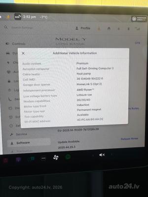Pelēks Tesla Model Y 2023 Tartu, ar dzinēja tilpumu 0.00 L un nobraukumu 54 tūkst. km par 37200 €, foto 24 vietnē AUTOMOTO.COM.LV