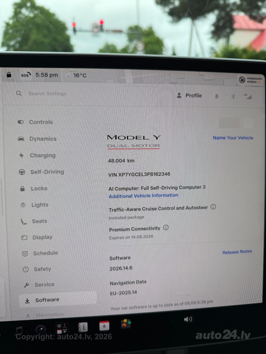 Pelēks Tesla Model Y 2023 Tartu, ar dzinēja tilpumu 0.00 L un nobraukumu 48 tūkst. km par 40500 €, foto 15 vietnē AUTOMOTO.COM.LV