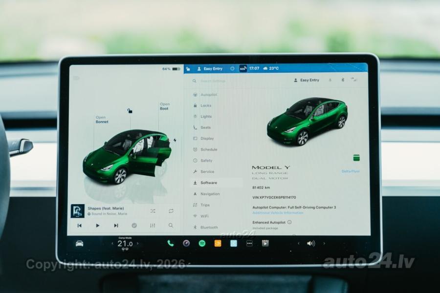 Pelēks Tesla Model Y 2023 Tallina, ar dzinēja tilpumu 0.00 L un nobraukumu 131 tūkst. km par 35900 €, foto 12 vietnē AUTOMOTO.COM.LV