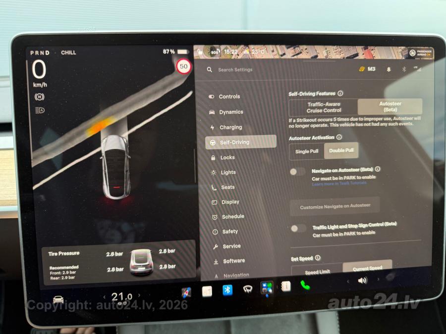 Grey Tesla Model Y 2023 in Tartu, with an engine capacity of 0.00 L and mileage of 22 thousand km for 40300 €, photo 27 on AUTOMOTO.COM.LV