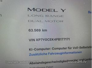 Pelēks Tesla Model Y 2023 Tallina, ar dzinēja tilpumu 0.00 L un nobraukumu 64 tūkst. km par 39990 €, foto 8 vietnē AUTOMOTO.COM.LV