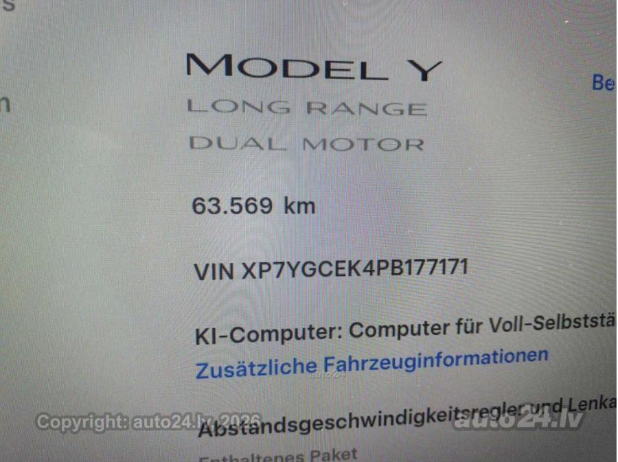 Pelēks Tesla Model Y 2023 Tallina, ar dzinēja tilpumu 0.00 L un nobraukumu 64 tūkst. km par 39990 €, foto 8 vietnē AUTOMOTO.COM.LV