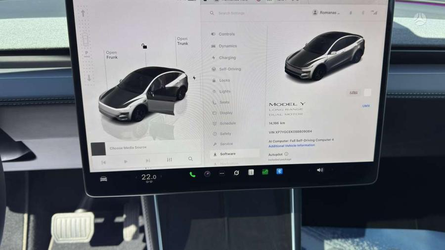 Grey Tesla Model Y 2025 in Jonava, with an engine capacity of 0.00 L and mileage of 25 thousand km for 51000 €, photo 18 on AUTOMOTO.COM.LV
