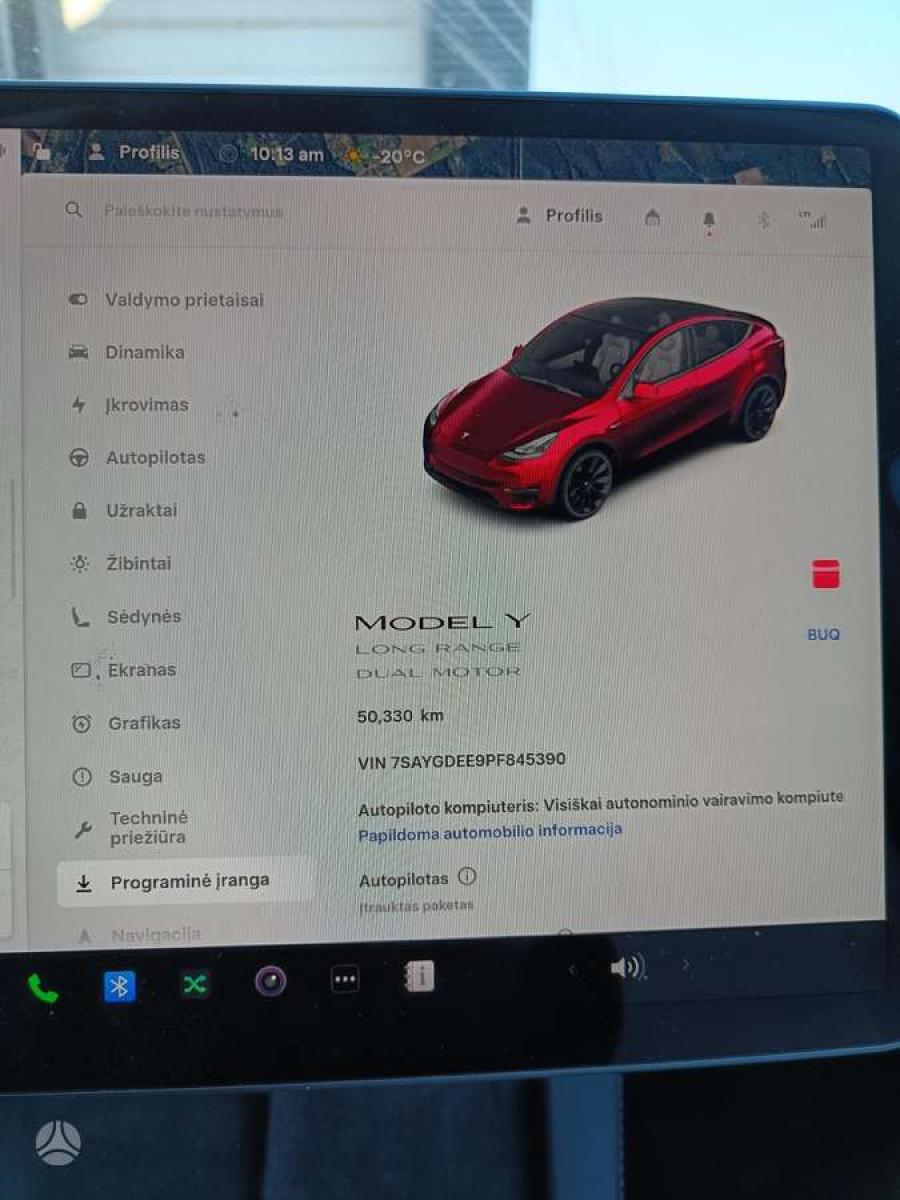 Grey Tesla Model Y 2023 in Mazeikiai, with an engine capacity of 0.00 L and mileage of 50 thousand km for 29800 €, photo 9 on AUTOMOTO.COM.LV