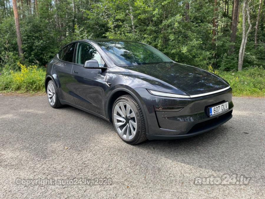 Grey Tesla Model Y 2025 in Tallinn, with an engine capacity of 0.00 L and mileage of 27 thousand km for 54900 €, photo 3 on AUTOMOTO.COM.LV