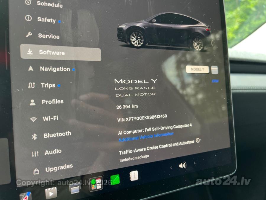Grey Tesla Model Y 2025 in Tallinn, with an engine capacity of 0.00 L and mileage of 27 thousand km for 54900 €, photo 12 on AUTOMOTO.COM.LV