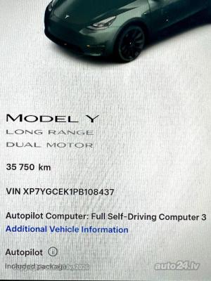 Tesla Model Y 2024 in Tallinn, with an engine capacity of 0.00 L and mileage of 36 thousand km for 45000 €, photo 14 on AUTOMOTO.COM.LV