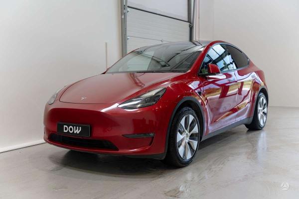 Sarkans Tesla Model Y 2021 Viļņa, ar dzinēja tilpumu 0.00 L un nobraukumu 118 tūkst. km par 31900 €, foto 2 vietnē AUTOMOTO.COM.LV