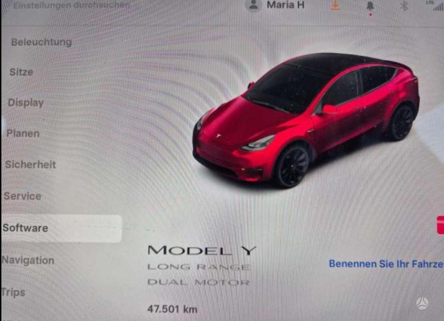 Red Tesla Model Y 2023 in Klaipeda, with an engine capacity of 0.00 L and mileage of 48 thousand km for 11700 €, photo 20 on AUTOMOTO.COM.LV