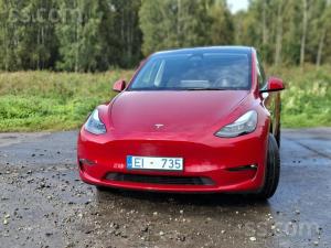 Sarkans Tesla Model Y 2023 Rīga, ar dzinēja tilpumu 0.00 L un nobraukumu 53 tūkst. km par 37000 €, foto 6 vietnē AUTOMOTO.COM.LV
