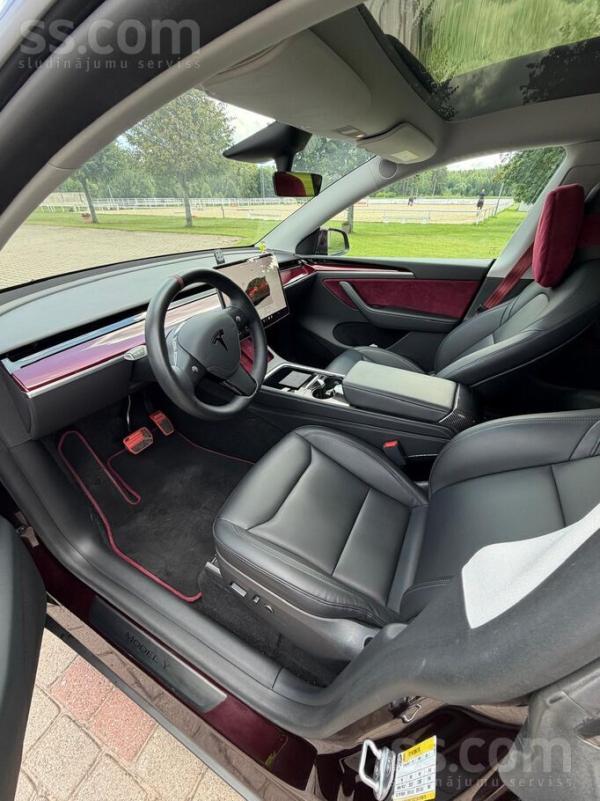 Sarkans Tesla Model Y 2024 Rīga, ar dzinēja tilpumu 0.00 L un nobraukumu 32 tūkst. km par 39000 €, foto 9 vietnē AUTOMOTO.COM.LV