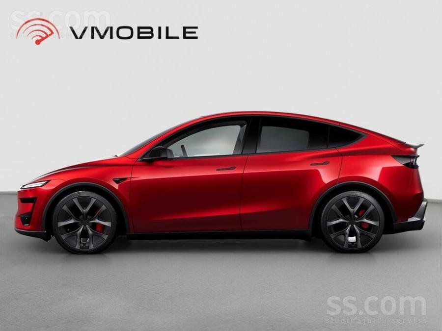 Sarkans Tesla Model Y 2026 Rīga, ar dzinēja tilpumu 0.00 L un nobraukumu 10 tūkst. km par 73840 €, foto 3 vietnē AUTOMOTO.COM.LV