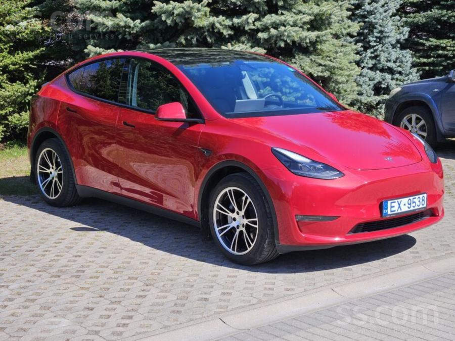 Красный Тесла Модель Y 2021 в Юрмала, объемом двигателя 0.00 л и пробегом 75 тыс. км за 29990 €, фото 3 на AUTOMOTO.COM.LV