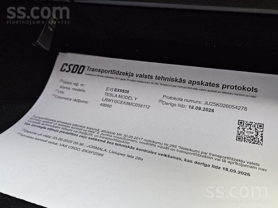 Красный Тесла Модель Y 2021 в Юрмала, объемом двигателя 0.00 л и пробегом 75 тыс. км за 29990 €, фото 26 на AUTOMOTO.COM.LV