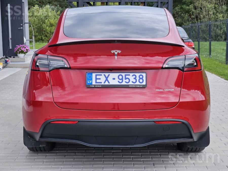 Sarkans Tesla Model Y 2021 Rīga, ar dzinēja tilpumu 0.00 L un nobraukumu 82 tūkst. km par 28800 €, foto 7 vietnē AUTOMOTO.COM.LV