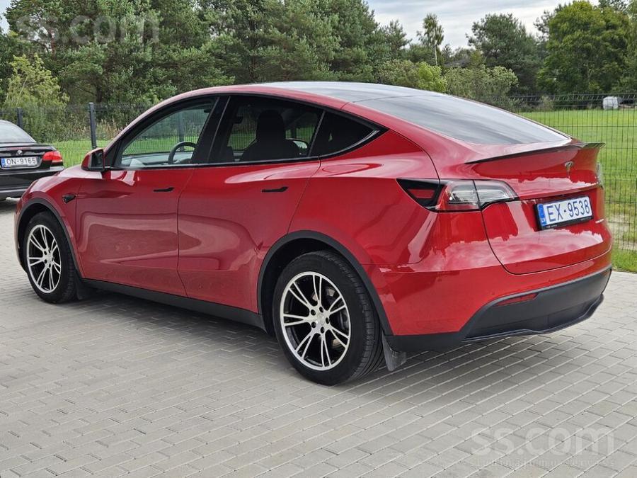 Sarkans Tesla Model Y 2021 Rīga, ar dzinēja tilpumu 0.00 L un nobraukumu 82 tūkst. km par 28800 €, foto 8 vietnē AUTOMOTO.COM.LV