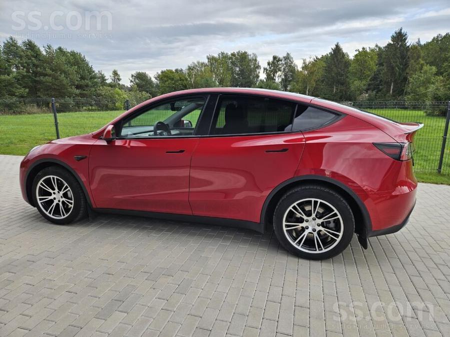 Sarkans Tesla Model Y 2021 Rīga, ar dzinēja tilpumu 0.00 L un nobraukumu 82 tūkst. km par 28800 €, foto 10 vietnē AUTOMOTO.COM.LV